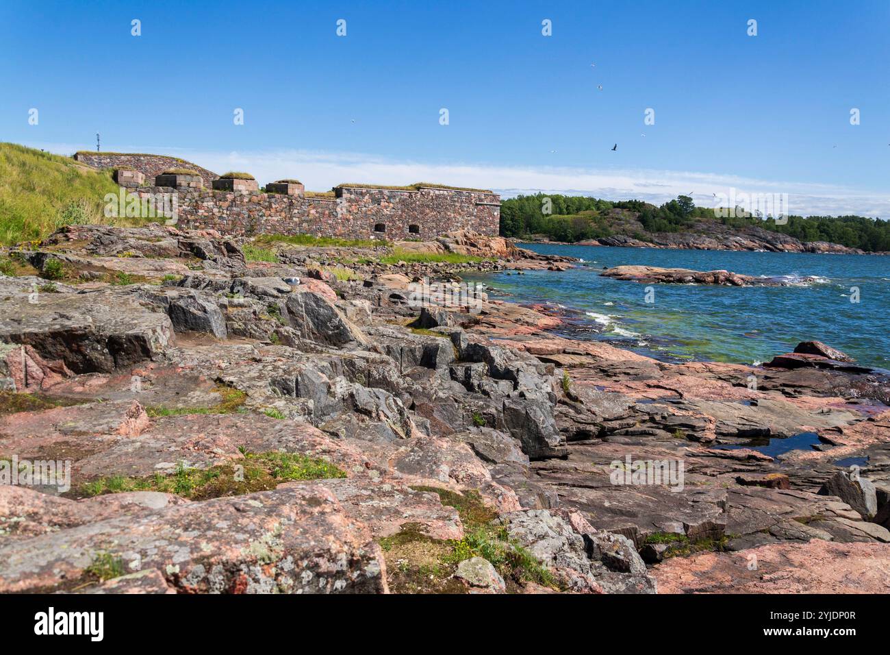 Islands of Suomenlinna sea fortress southest form Helsinki city center ...