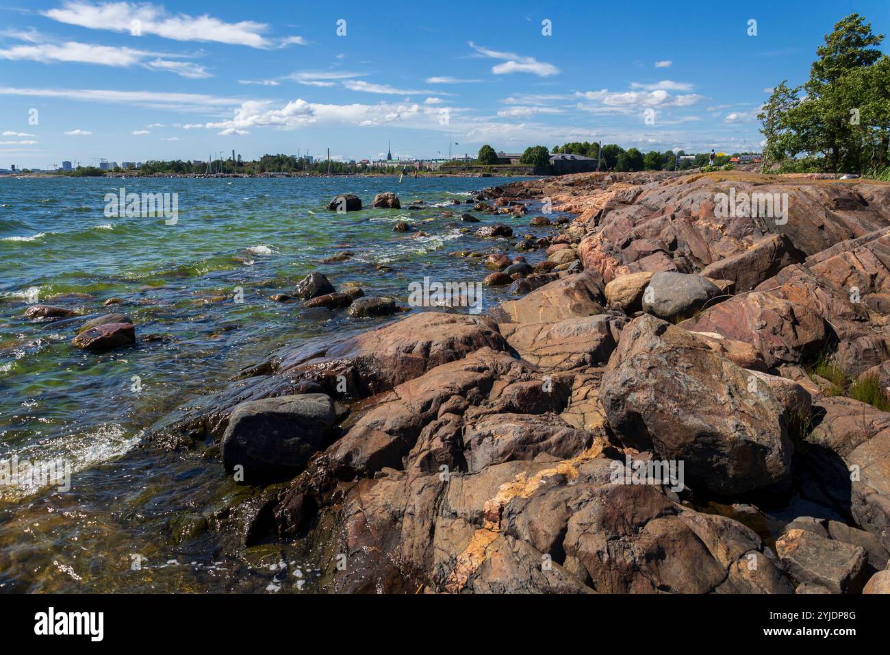 Islands of Suomenlinna sea fortress southest form Helsinki city center ...