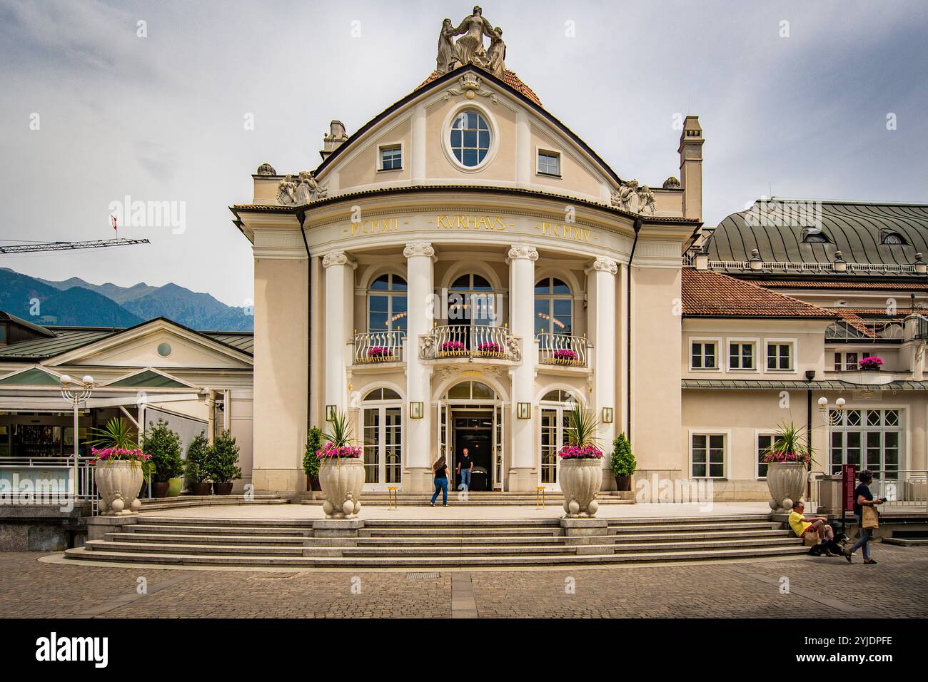 MERANO, ITALY – AUGUST 27, 2024: The Kurhaus in Merano, an iconic ...