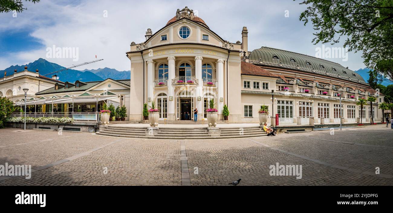 MERANO, ITALY – AUGUST 27, 2024: The Kurhaus in Merano, an iconic ...