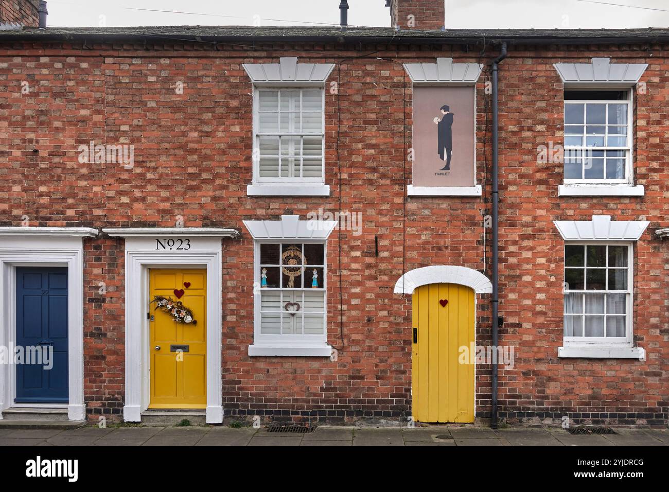 Stratford upon Avon house acknowledging William Shakespeare with Hamlet ...