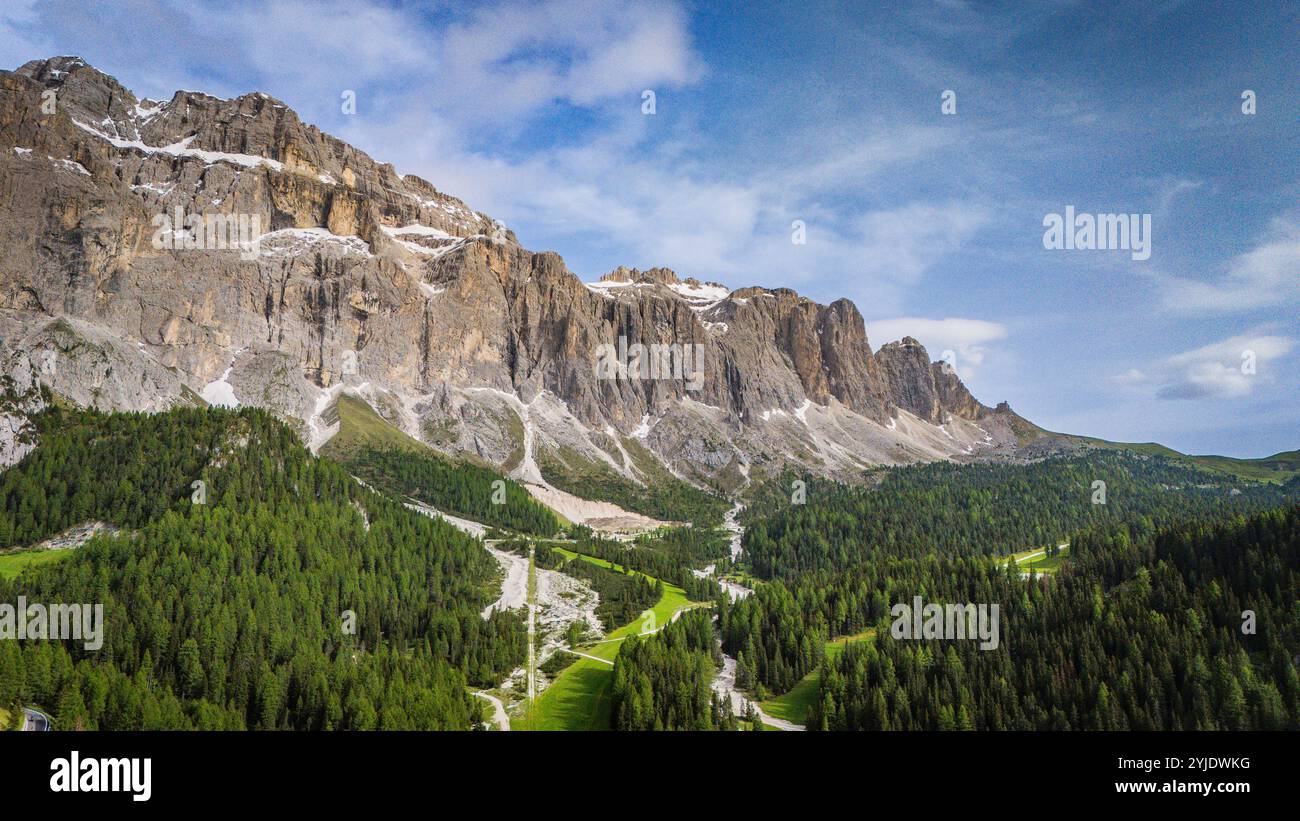 PASSO SELLA, ITALY – AUGUST 27, 2024: A stunning view of the Dolomites ...