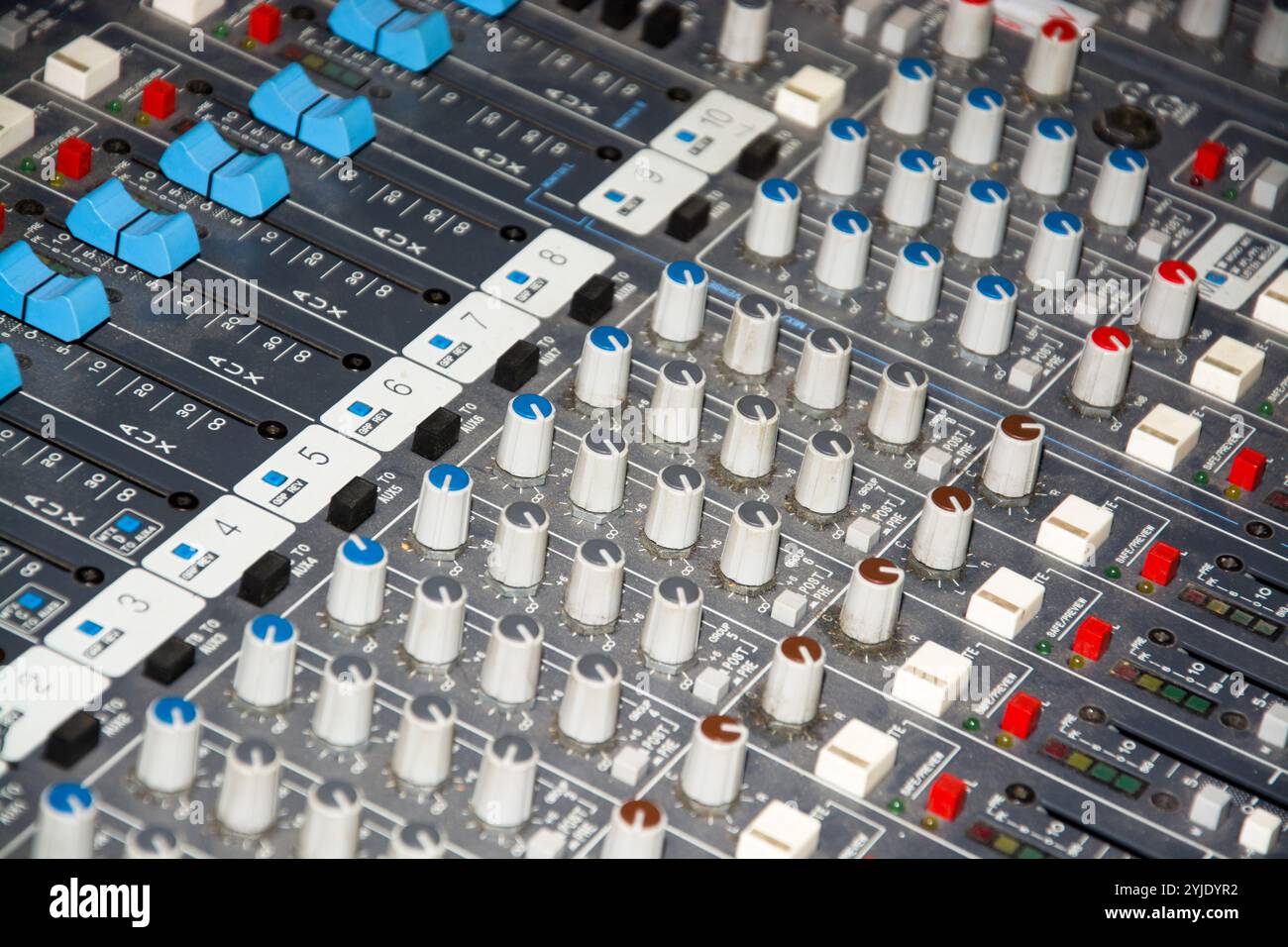 recording studio, mixing console, close-up,, Tonstudio, Mischpult ...