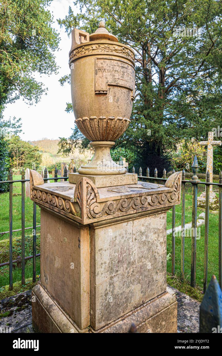 The tomb of Warren Hastings (died 1818) in the churchyard at St Peter's ...