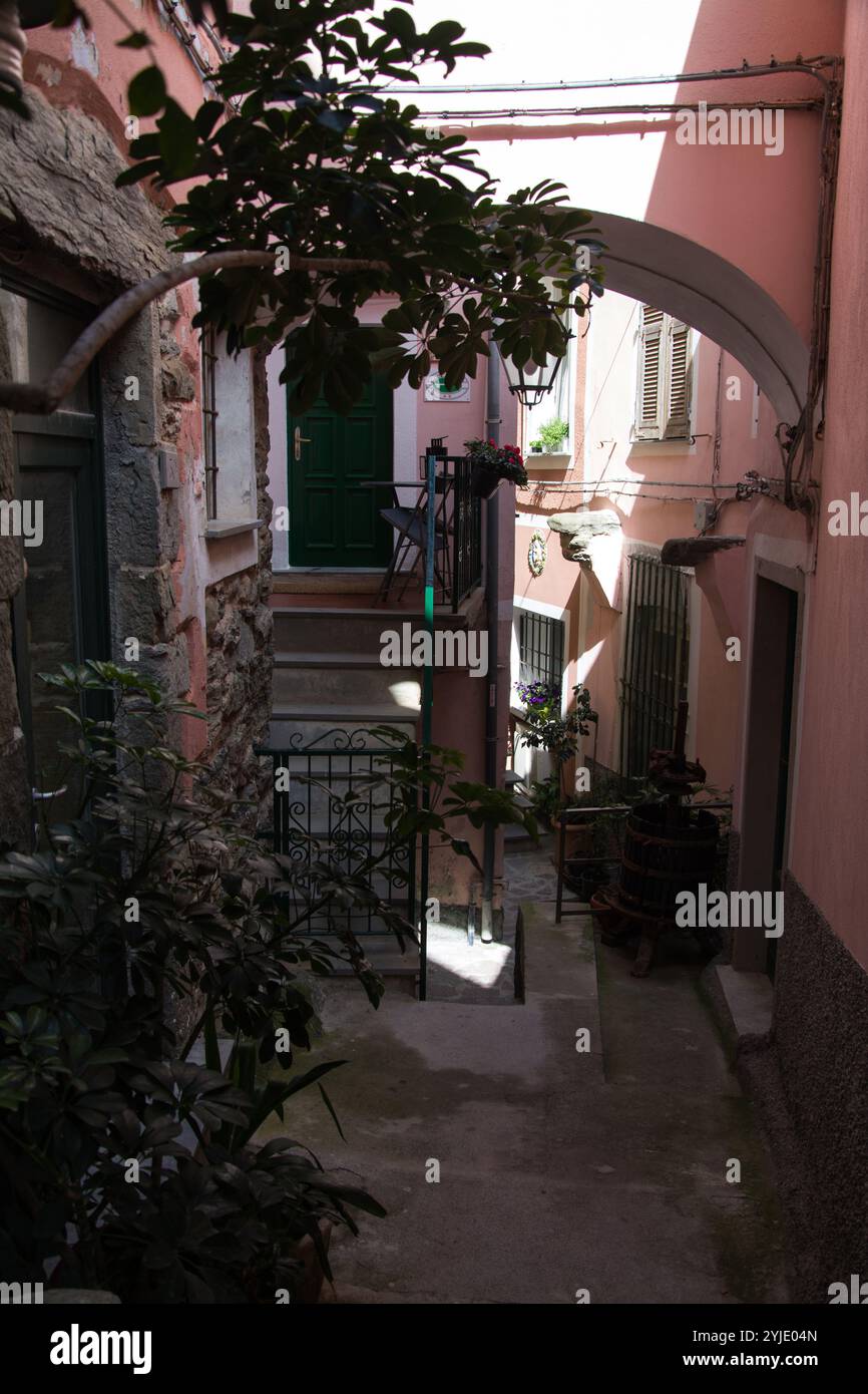 Vernazza, one of the 5 towns in Cinque Terre, Italy., eine der 5 Städte ...