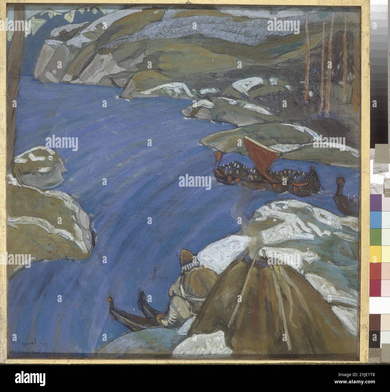 The Varangian Way. Museum: PRIVATE COLLECTION. Author: Nicholas Roerich ...