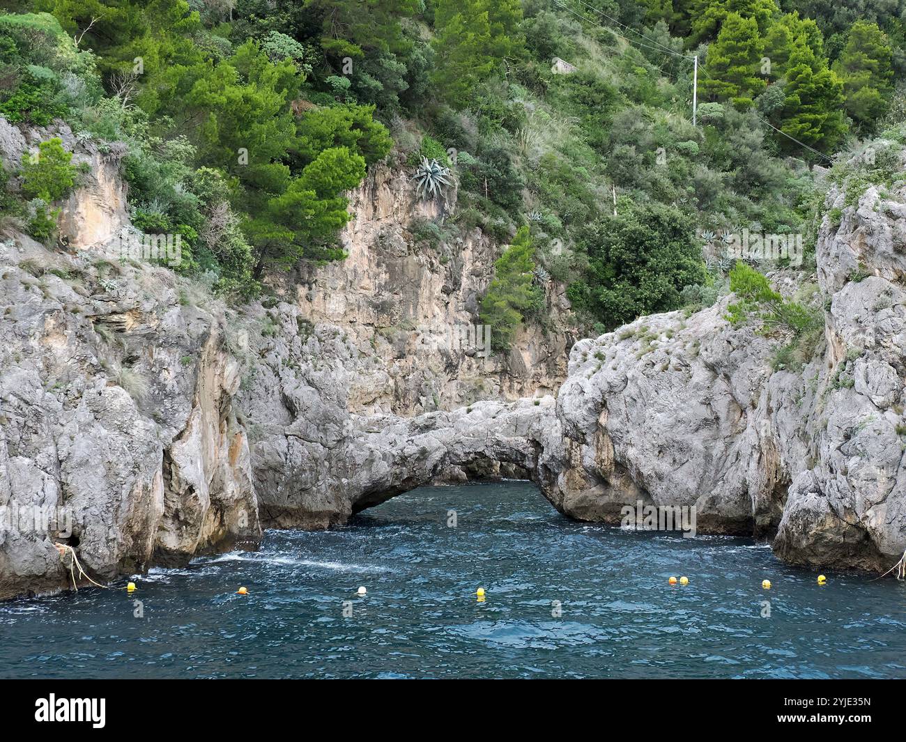 rock bridge, Amalfi Coast, province of Salerno, Sorrento Peninsula ...