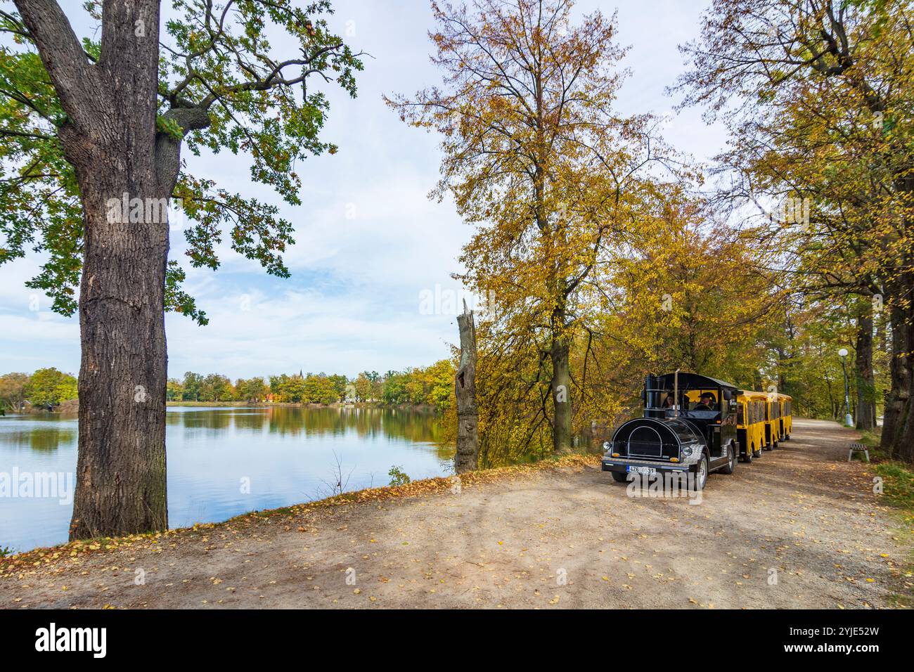 Trebon (Wittingau): fish pond Spolsky rybnik for carp farming, town ...