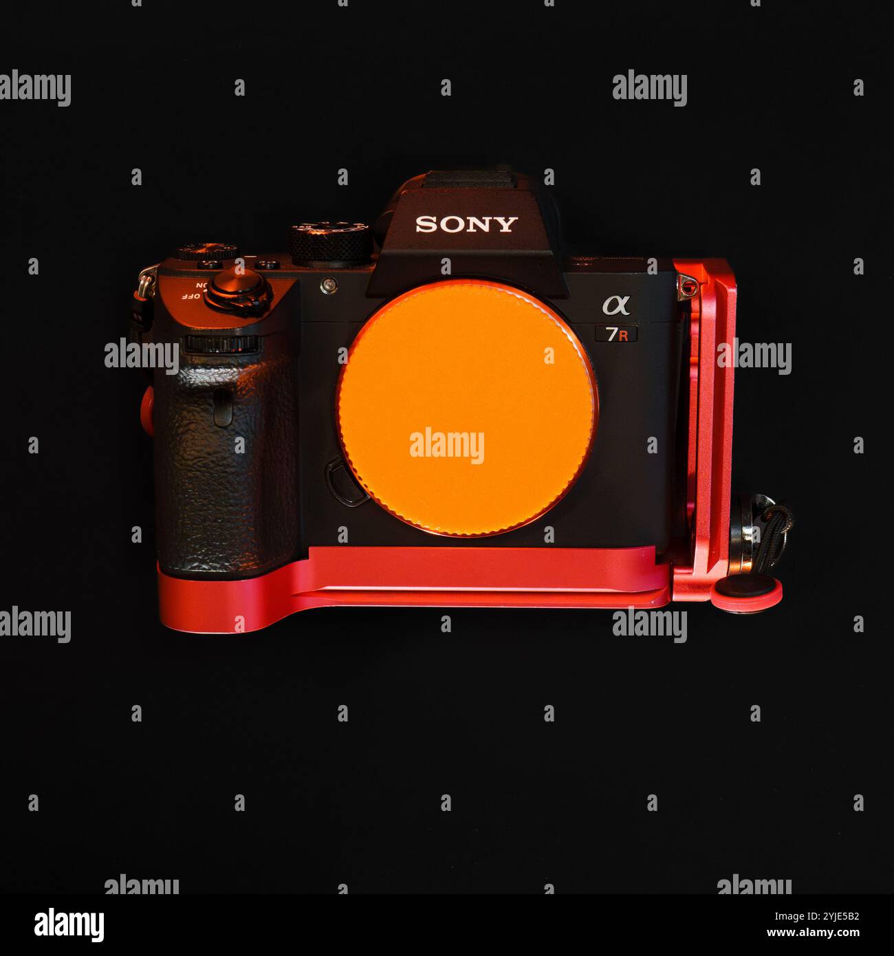 Digital camera sony A7R IIIa on black background - Editorial use only ...