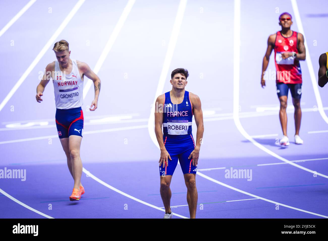 Benjamin Robert participating in the 800 meters at the Paris 2024 ...