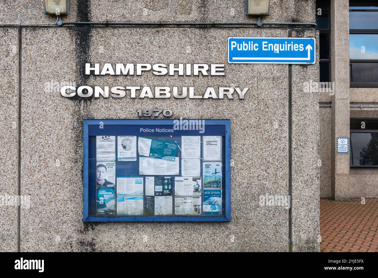 Hampshire Constabulary sign signage on Aldershot Police Station ...