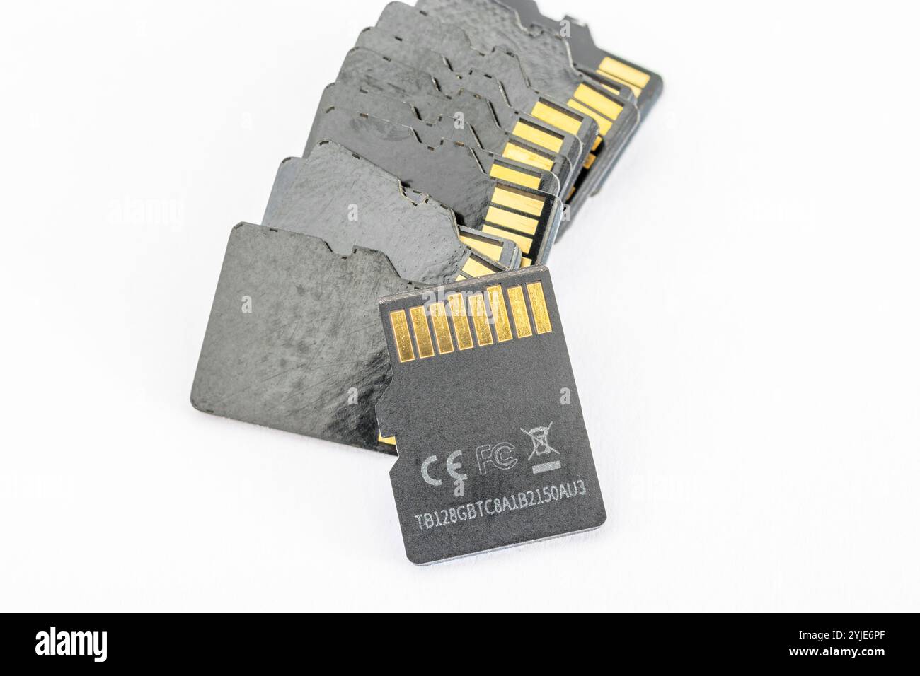 Batch of 16GB MicroSD cards ready for recycling. Despite their small ...