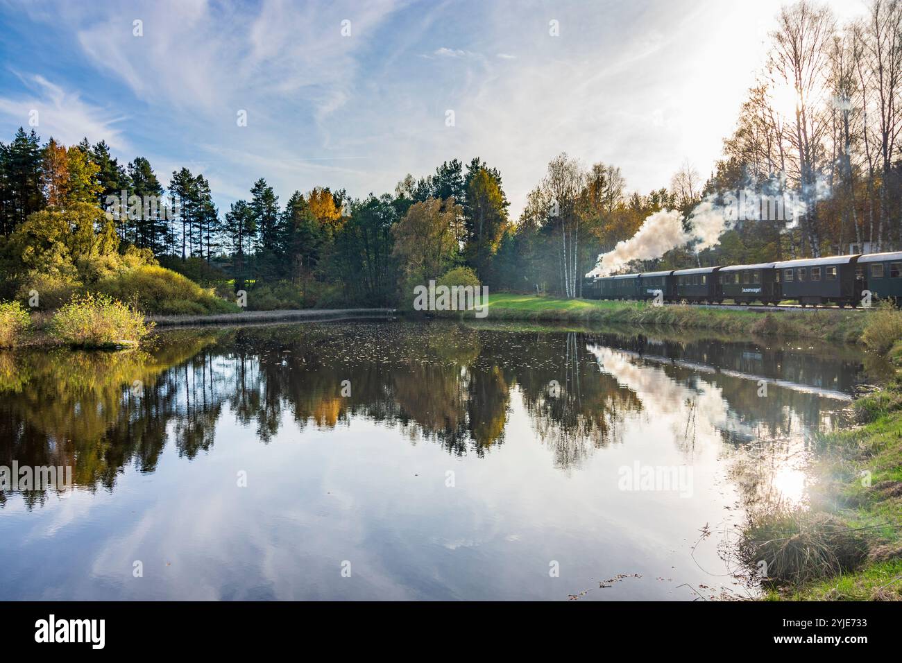 Litschau: narrow gauge steam locomotive train in hamelt Gopprechts ...