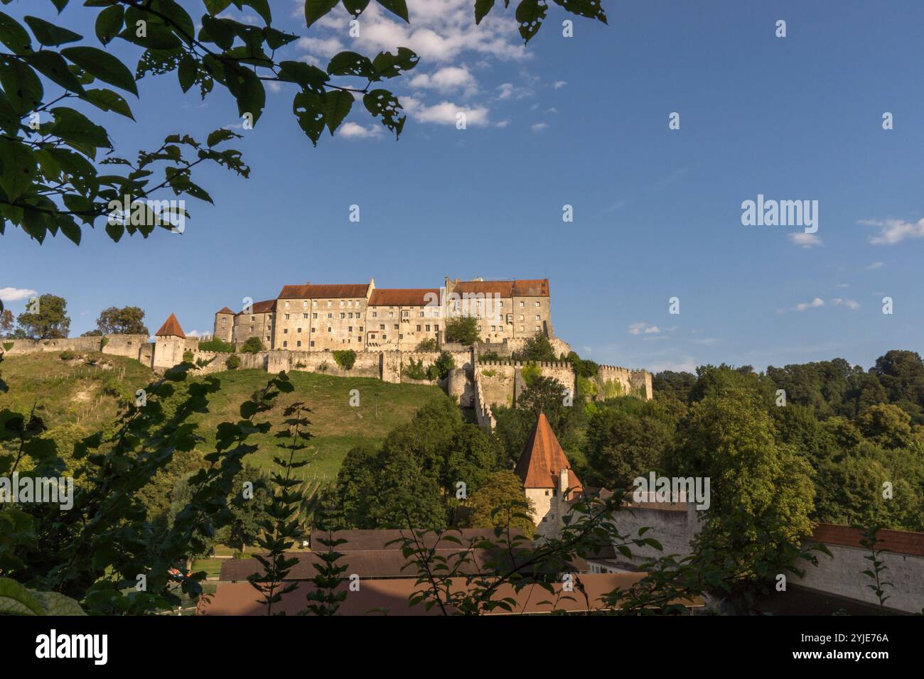 The old ducal town of Burghausen is located in the Upper Bavarian ...