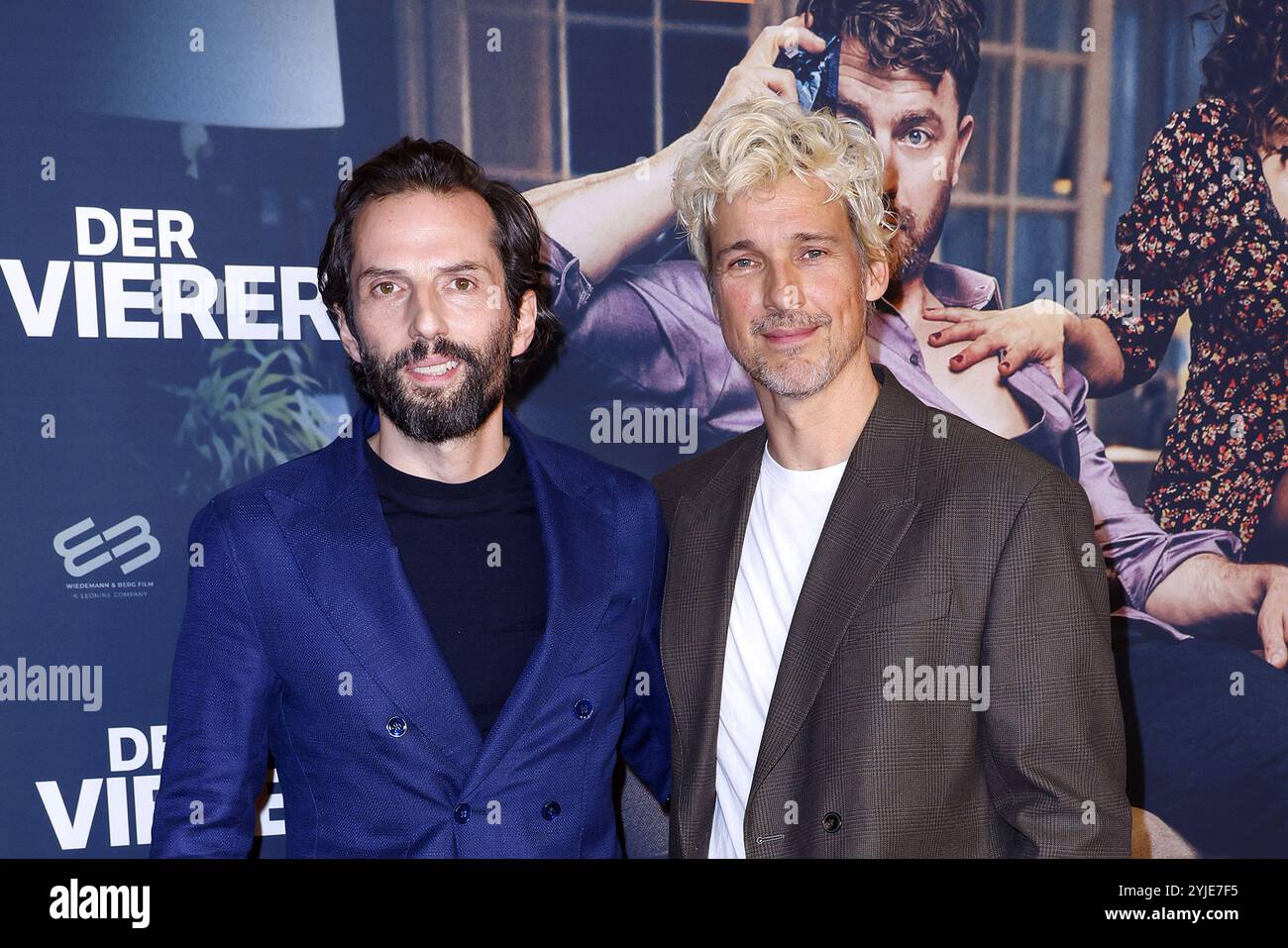 Quirin Berg und Florian David Fitz bei der „Der Vierer“ Film Premiere am 14.11.2024 in Berlin ...