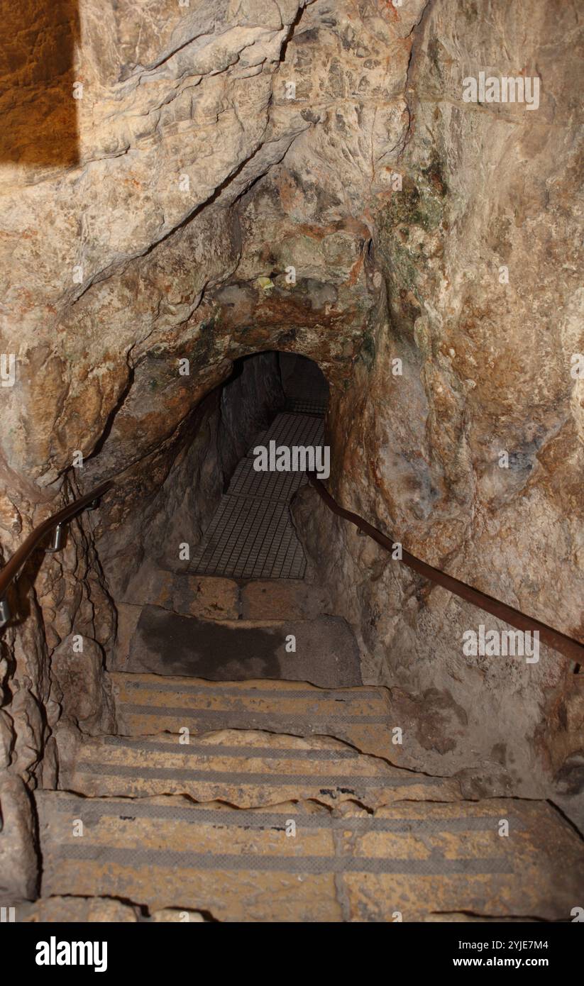 Hewn entrance to the Gihon Spring in the Kidron Valley, Jerusalem main ...