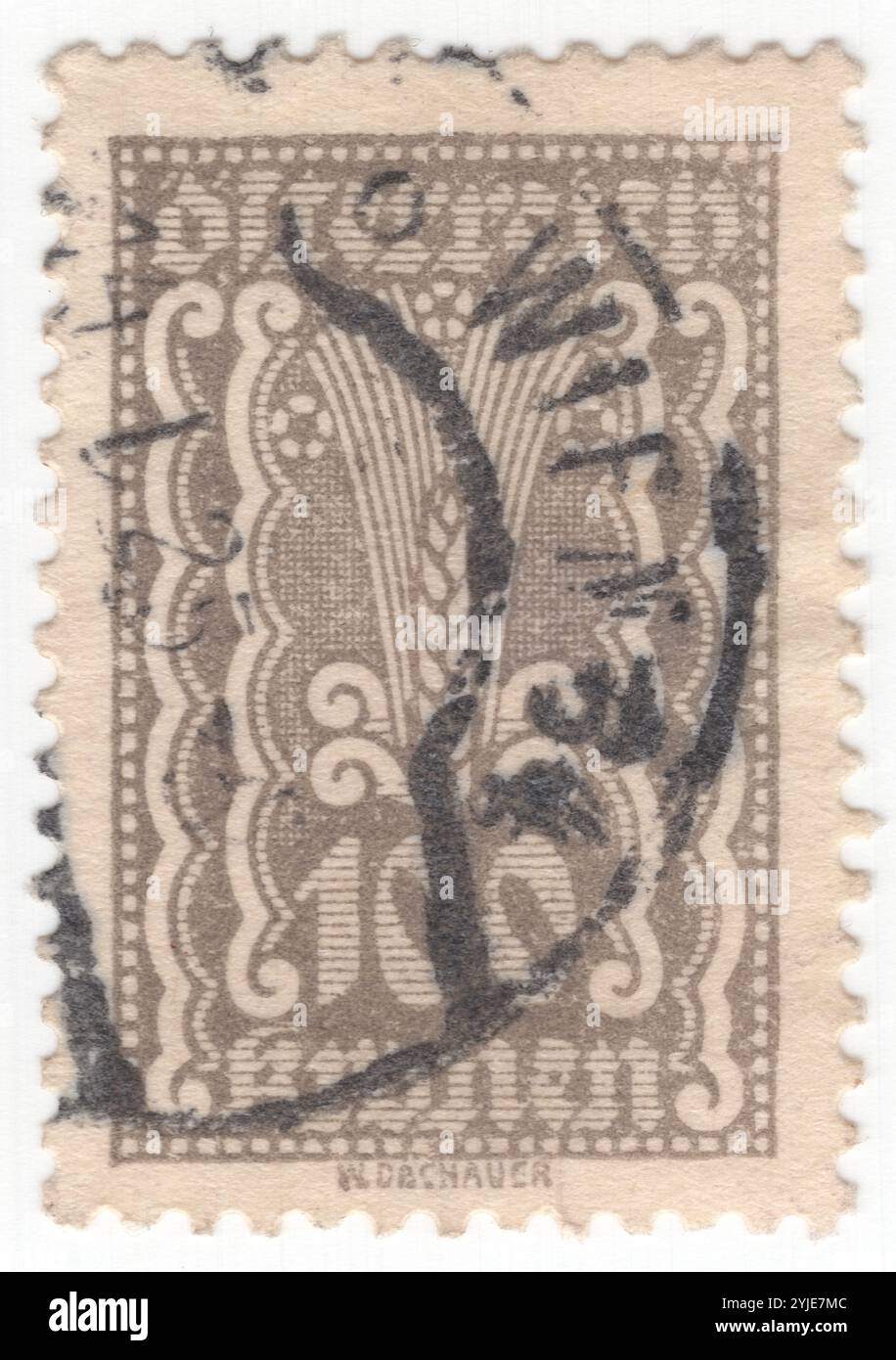 AUSTRIA — 1922 August: 100 krone grey AUSTRIA — 1922 August: 100 krone ...