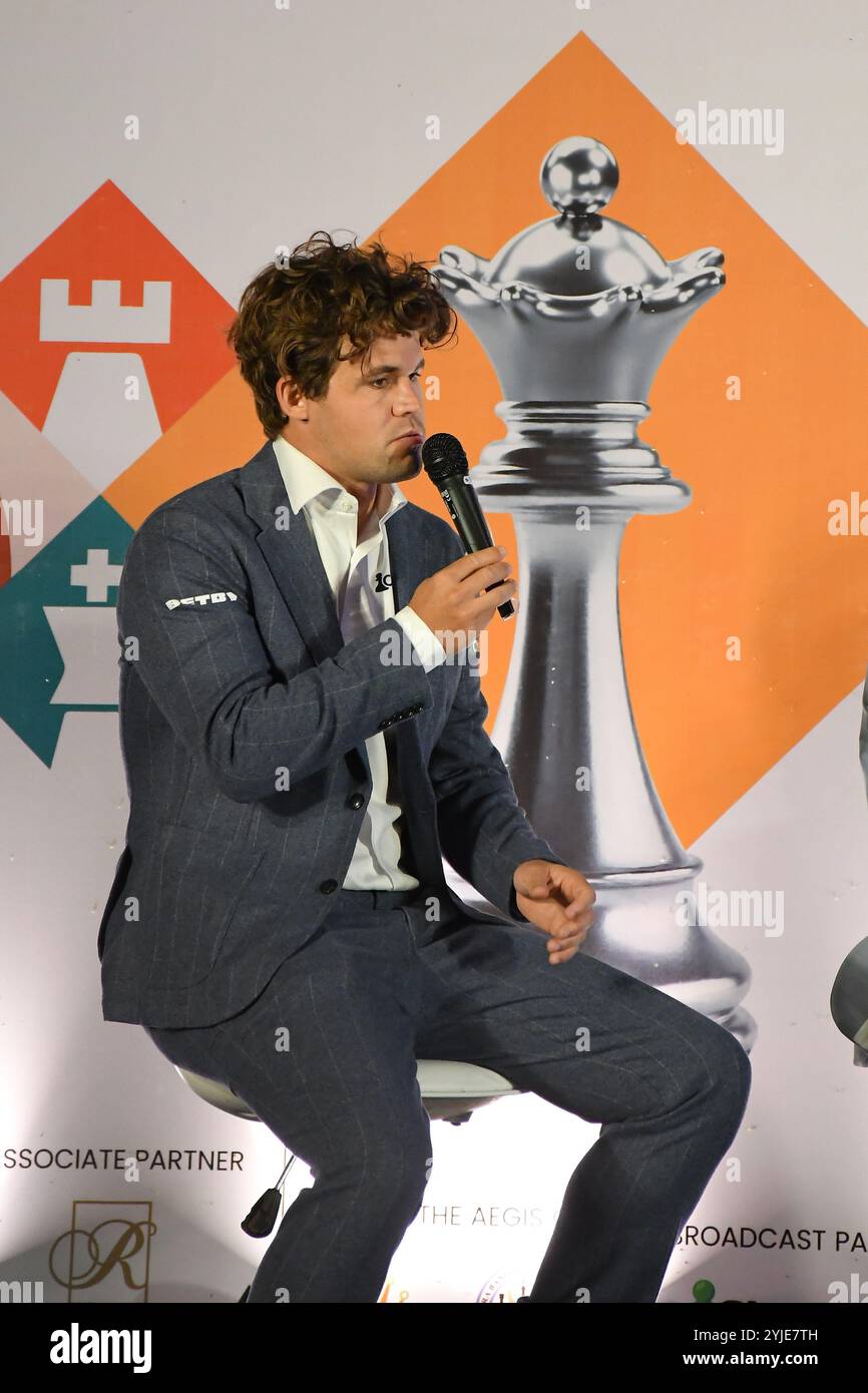 Norwegian chess grandmaster Magnus Carlsen was present in the Draw of ...