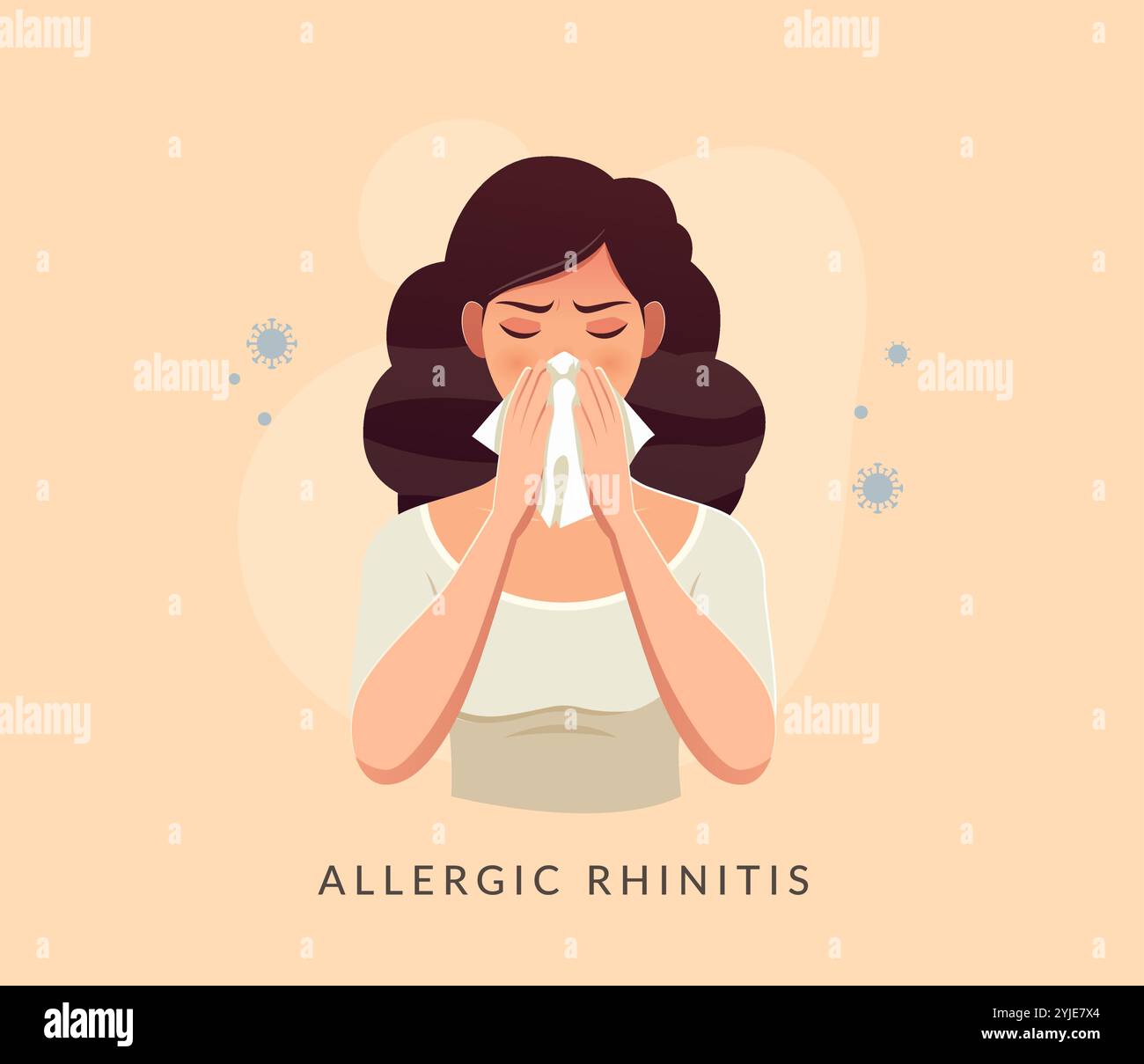 Allergic rhinitis also known as hay fever - Stock Illustration as EPS ...