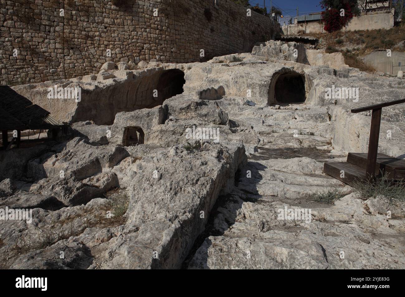The Weill Excavations, ruined Jewish burial caves turned to a quarry ...