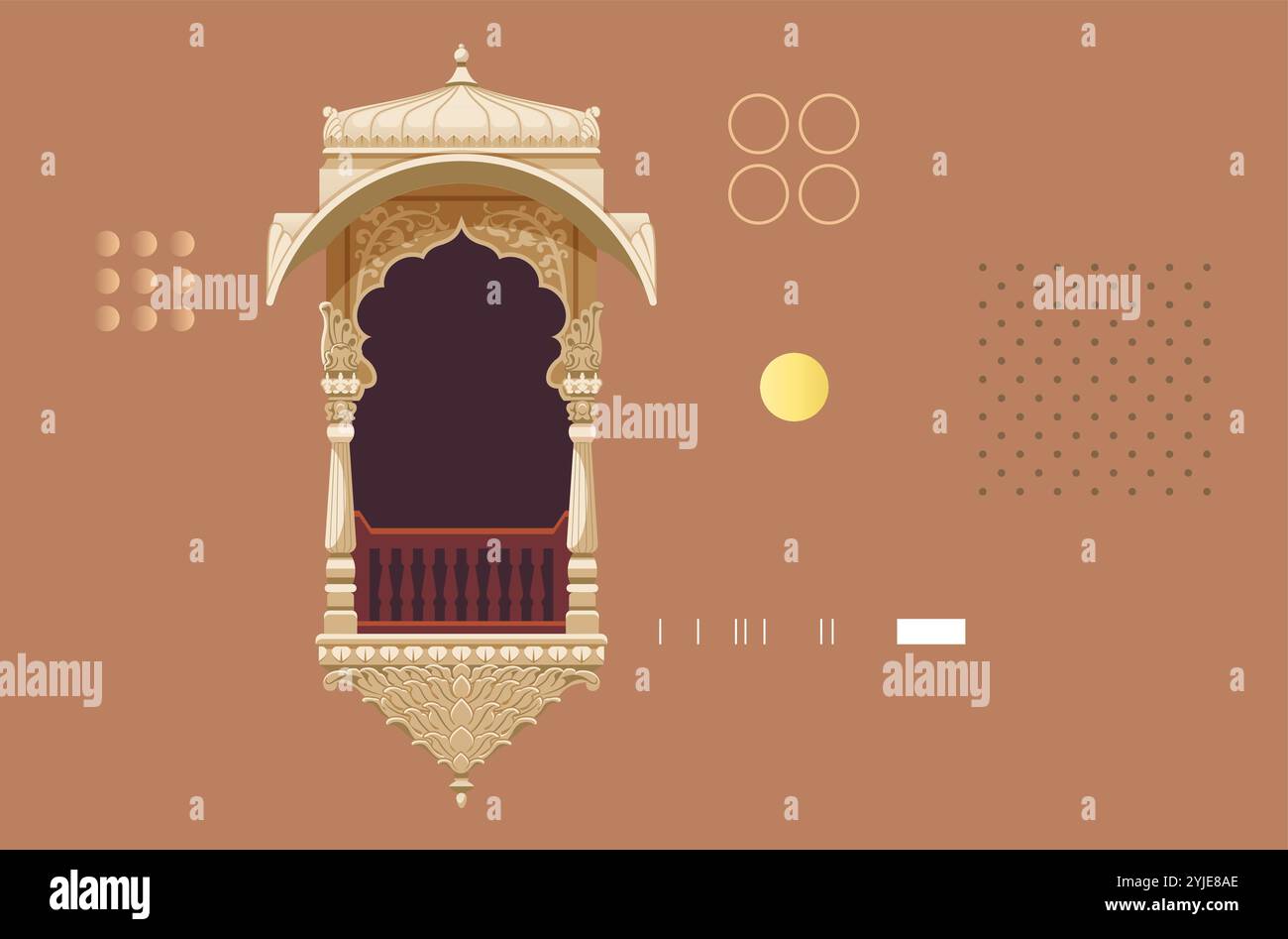 Citywalk - Traditional Rajasthani Window - Stock Illustration as EPS 10 ...