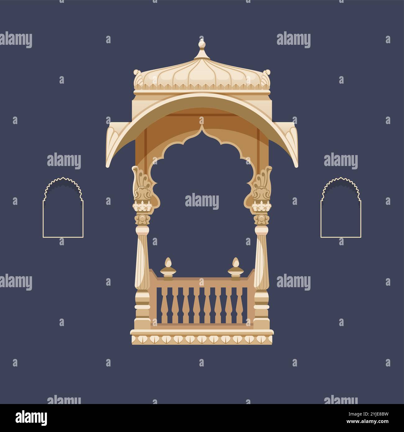 Citywalk - Traditional Rajasthani Window - Stock Illustration as EPS 10 ...