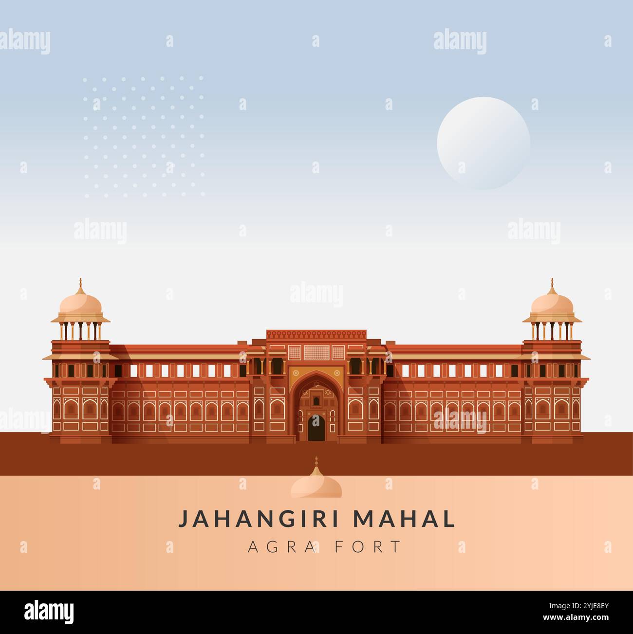 Jahangiri Mahal - Agra Fort - Stock Illustration as EPS 10 File Stock ...