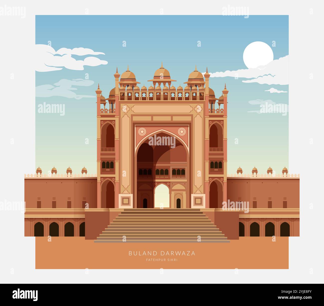 Fatehpur sikri india ancient architecture Stock Vector Images - Alamy