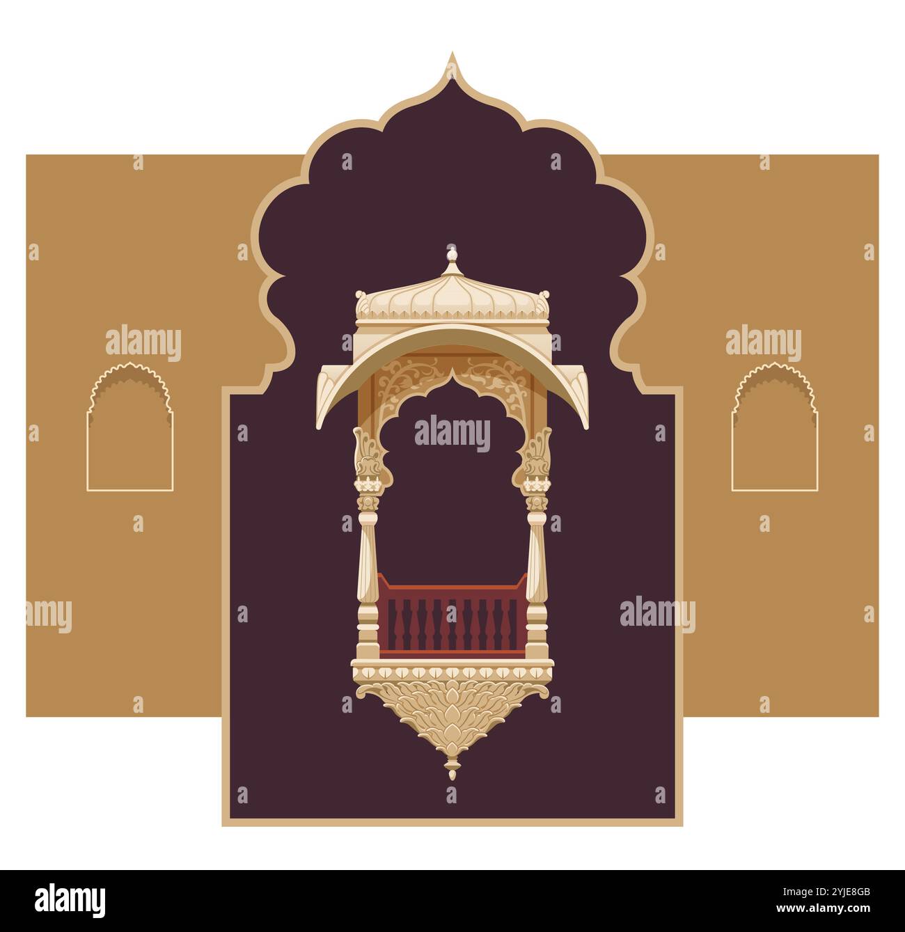 Citywalk - Traditional Rajasthani Window - Stock Illustration as EPS 10 ...