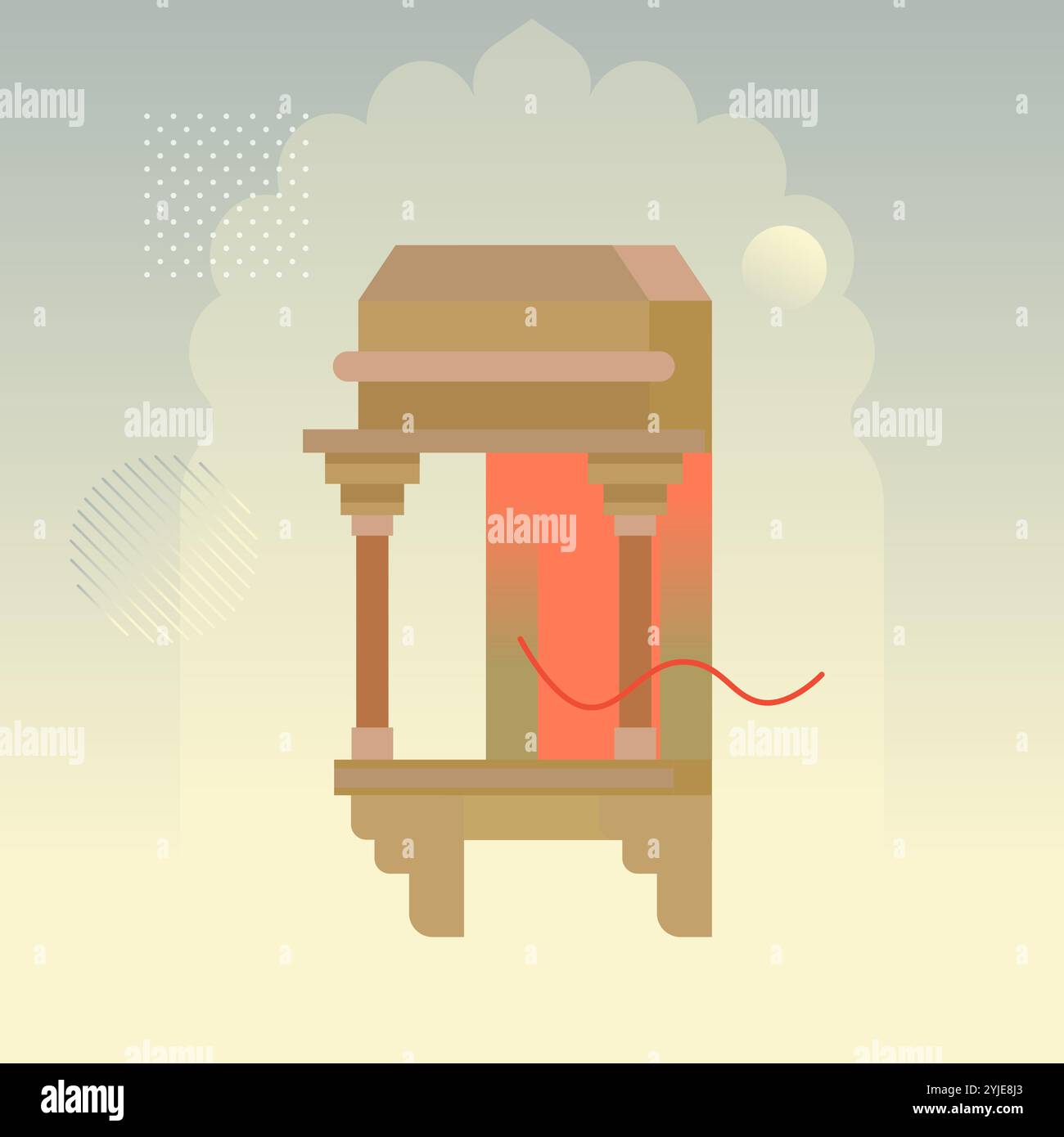 Jharoka window Stock Vector Images - Alamy