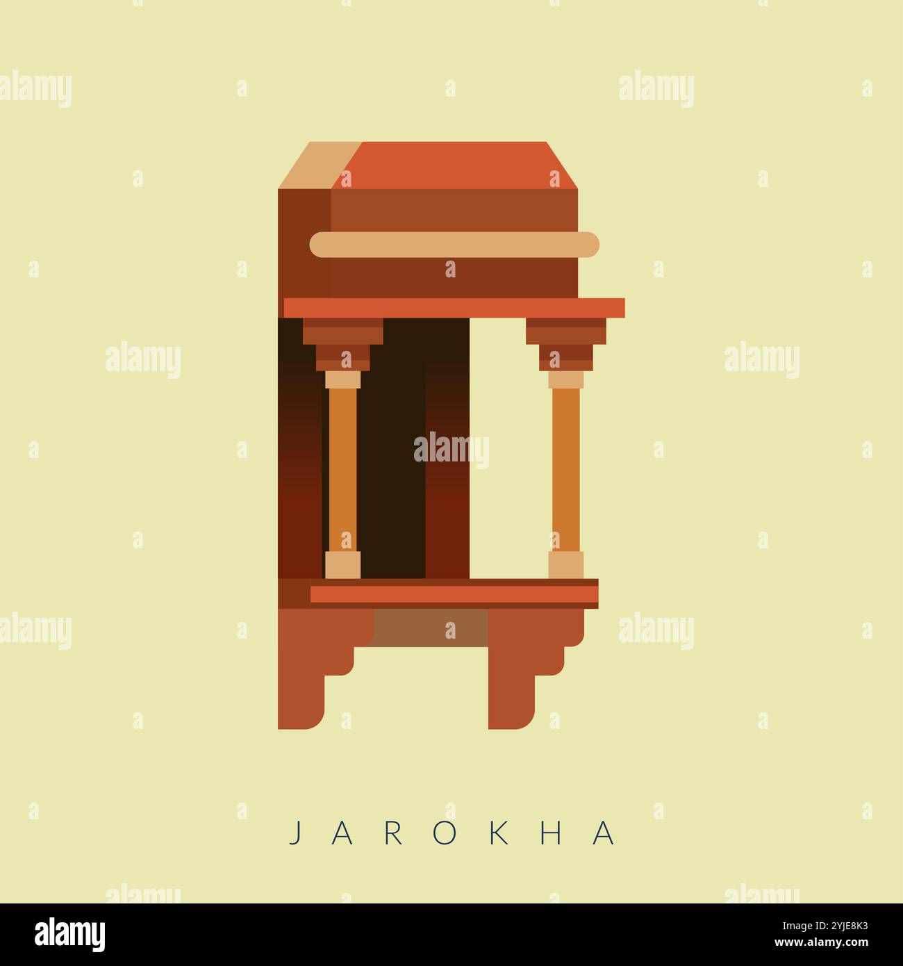 Jharokha Frame - Window Elements for Invitations - Stock Illustration ...