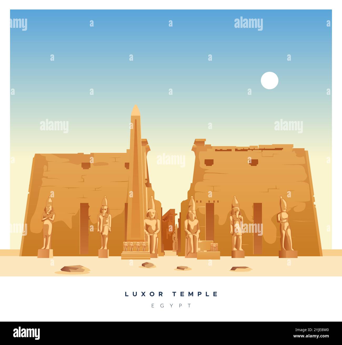 A large Ancient Egyptian temple complex - Luxor Temple - Stock ...