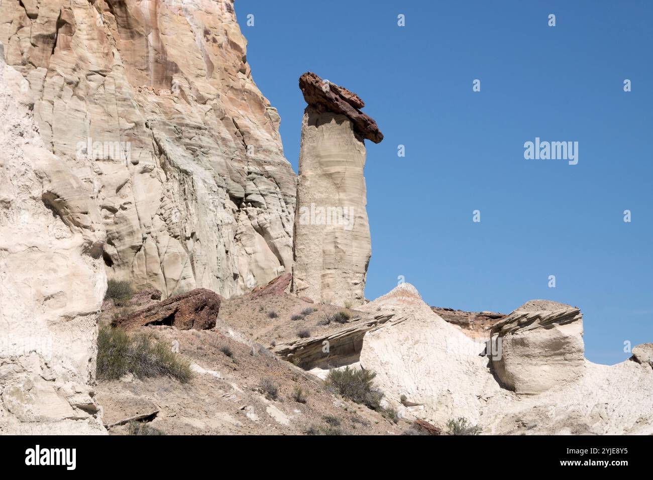 Wahweap Hoodoos (White Spirits) in Utah, USA, is a group of spires and ...
