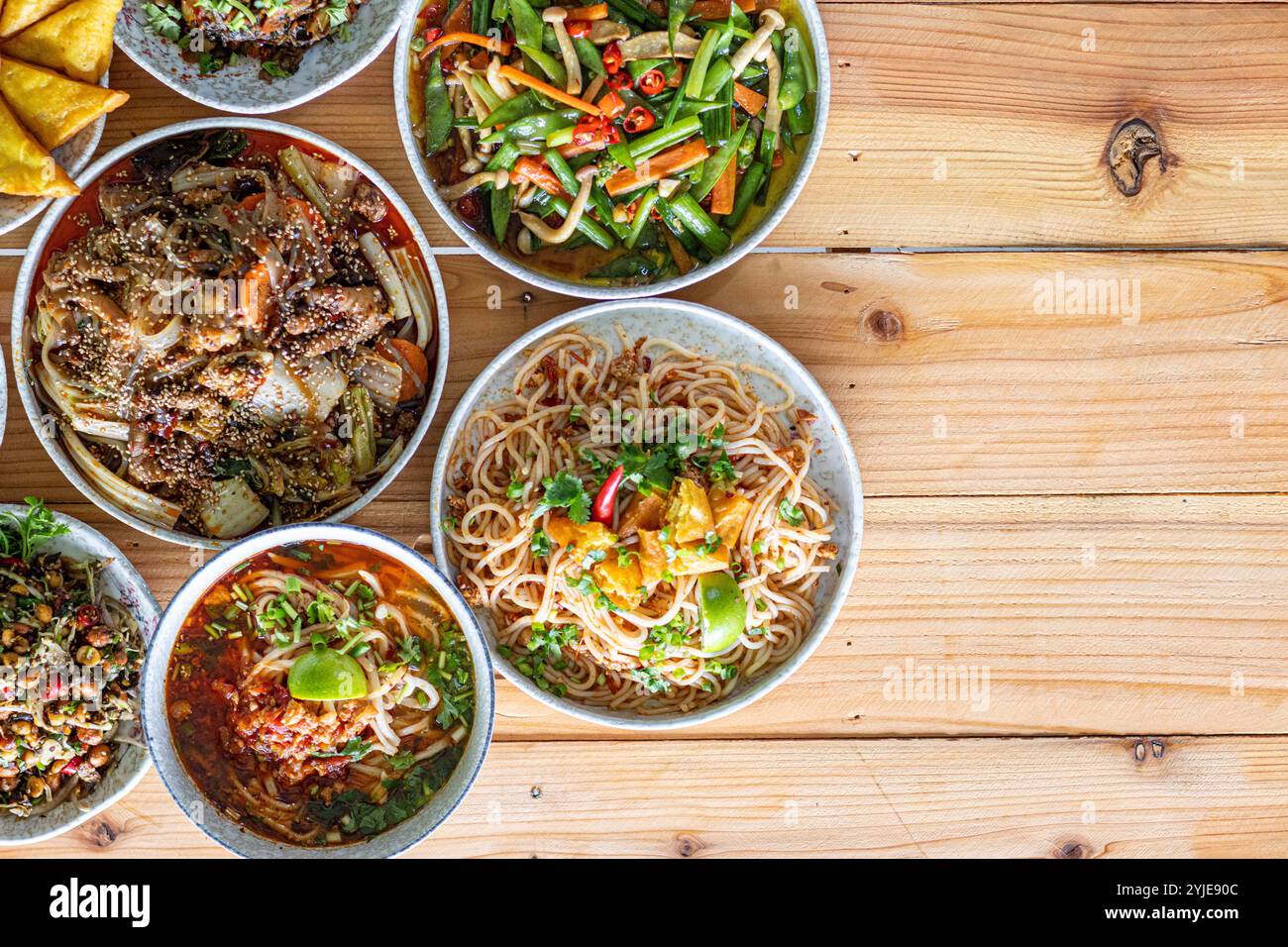 The Khao Soi Yuan Naan that is served on the plate is Khao Soi noodles ...