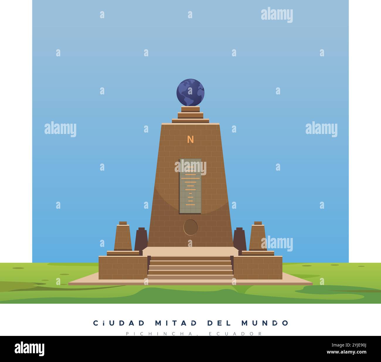 Mundo monument Stock Vector Images - Alamy