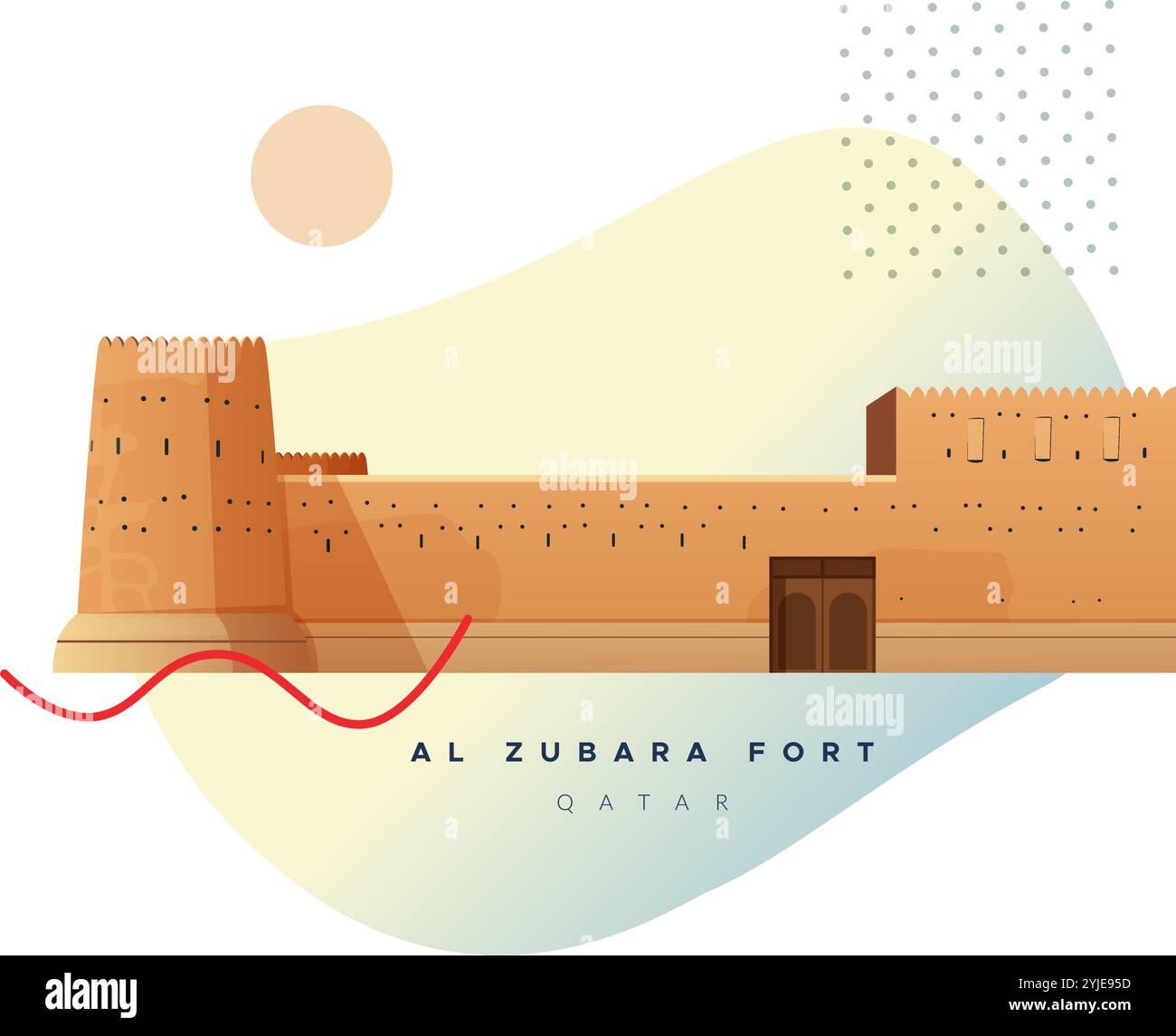 Zubara fort Stock Vector Images - Alamy