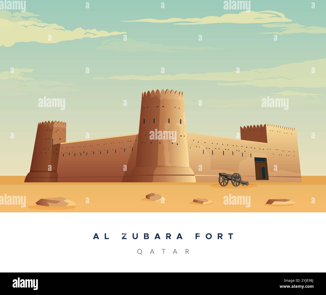 Traditional historical architecture in al Stock Vector Images - Alamy