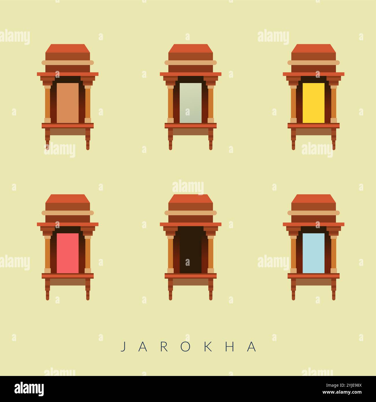 India window facade Stock Vector Images - Alamy