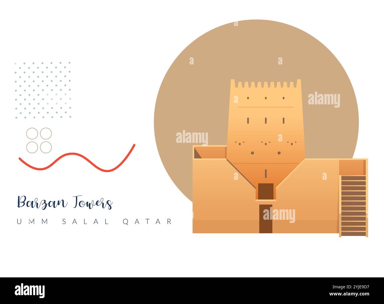 Barzan towers vector vectors hi-res stock photography and images - Alamy