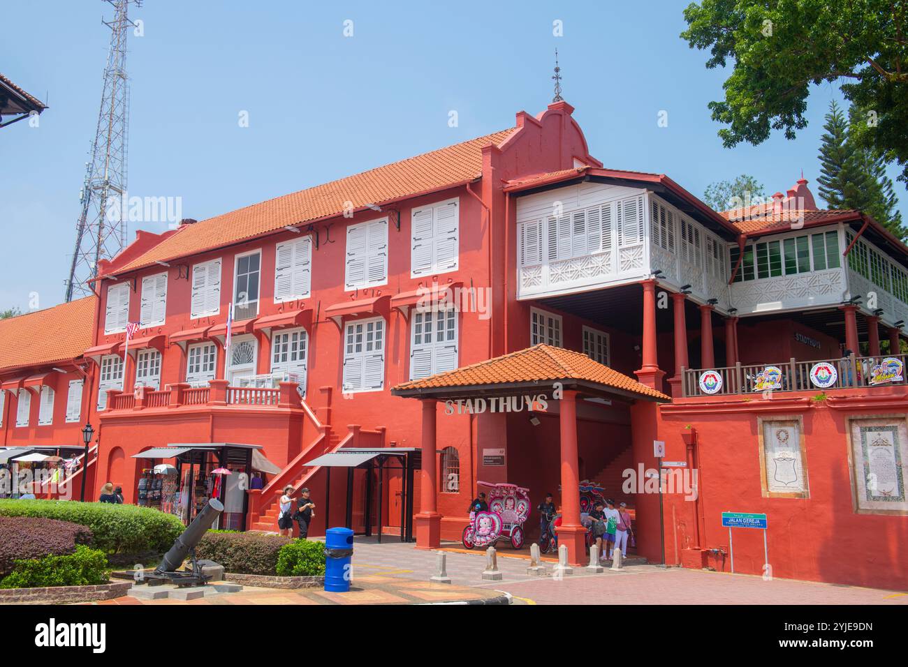 Stadthuys is the city hall of colonial on Jalan Gereja Street at Dutch ...