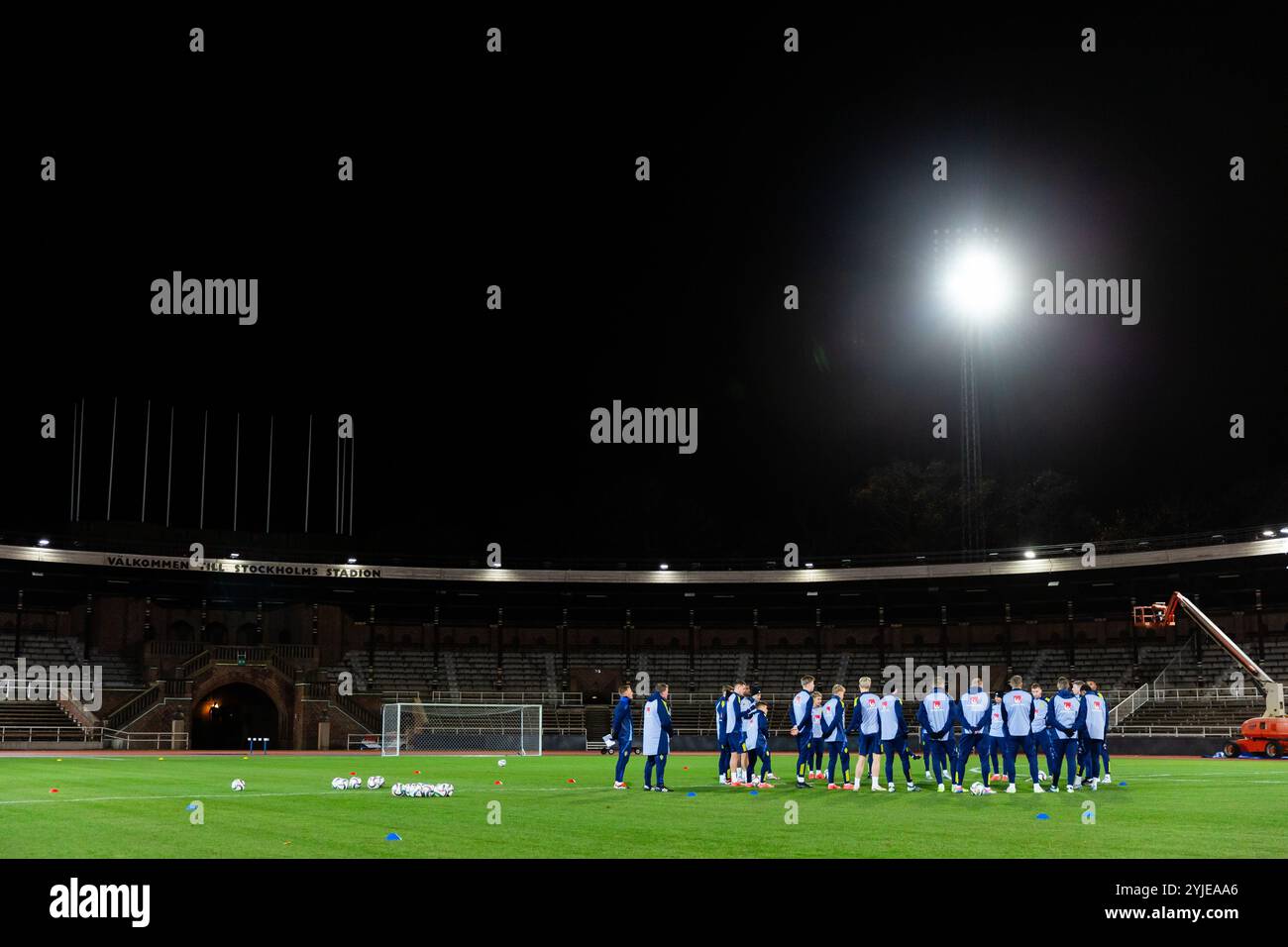 Stockholm, Sweden. November 14, 2024. 241114 Players of the Swedish men ...