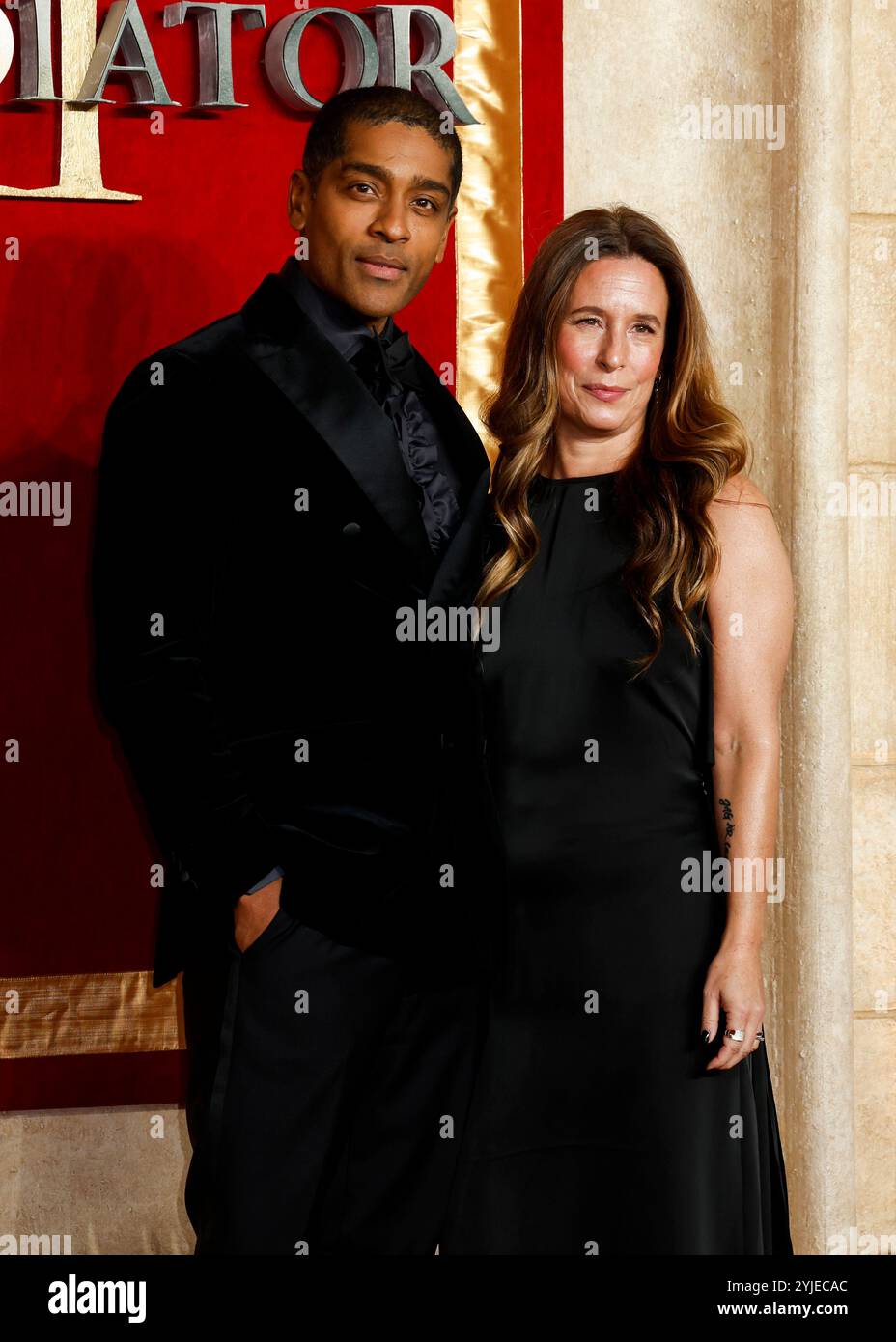 Alexander Karim and Malin Karim attend the Gladiator II The Royal Film ...