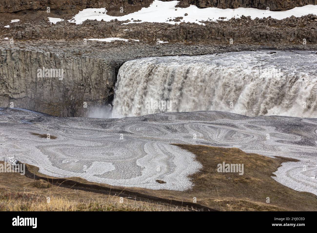 Dettifoss waterfall in Vatnajokull National Park in Northeast Iceland ...