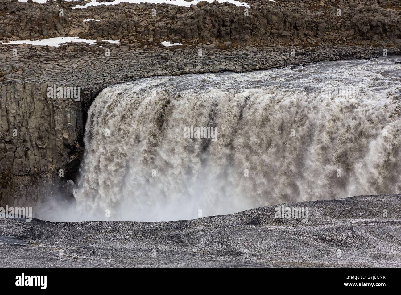 Dettifoss waterfall in Vatnajokull National Park in Northeast Iceland ...