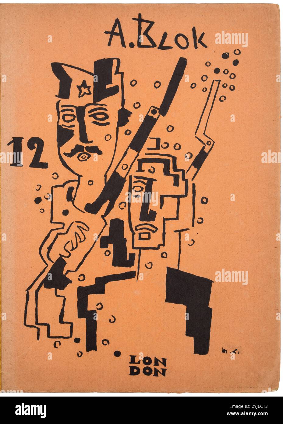 Cover design for the poem "The Twelve"by Alexander Blok. London: Chatto ...