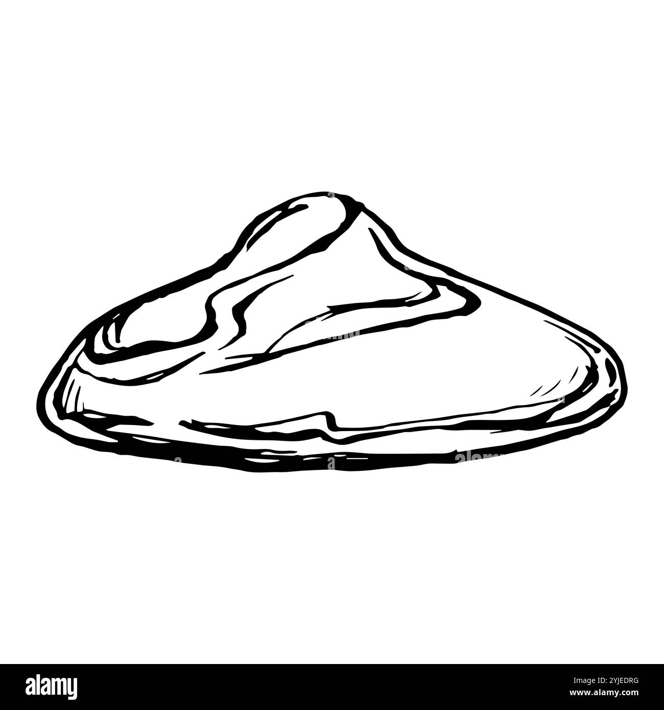 Stones sketch. Vector monochrome illustrations of Natural stone in ...