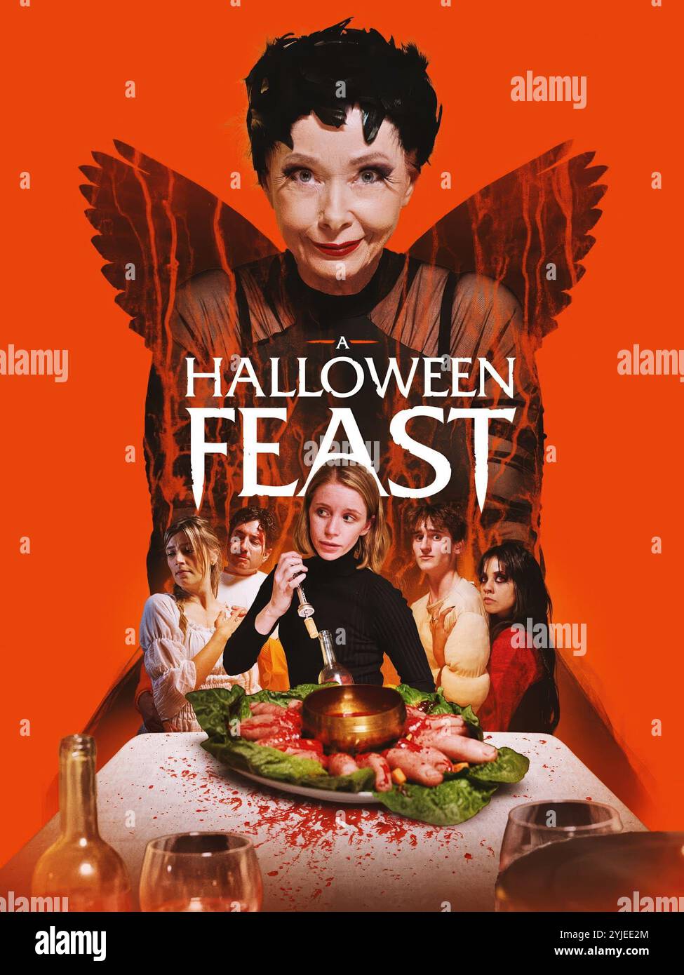 A HALLOWEEN FEAST, poster, Lynn Lowry (top), bottom, from left: Julia Coulter, Guile Branco ...