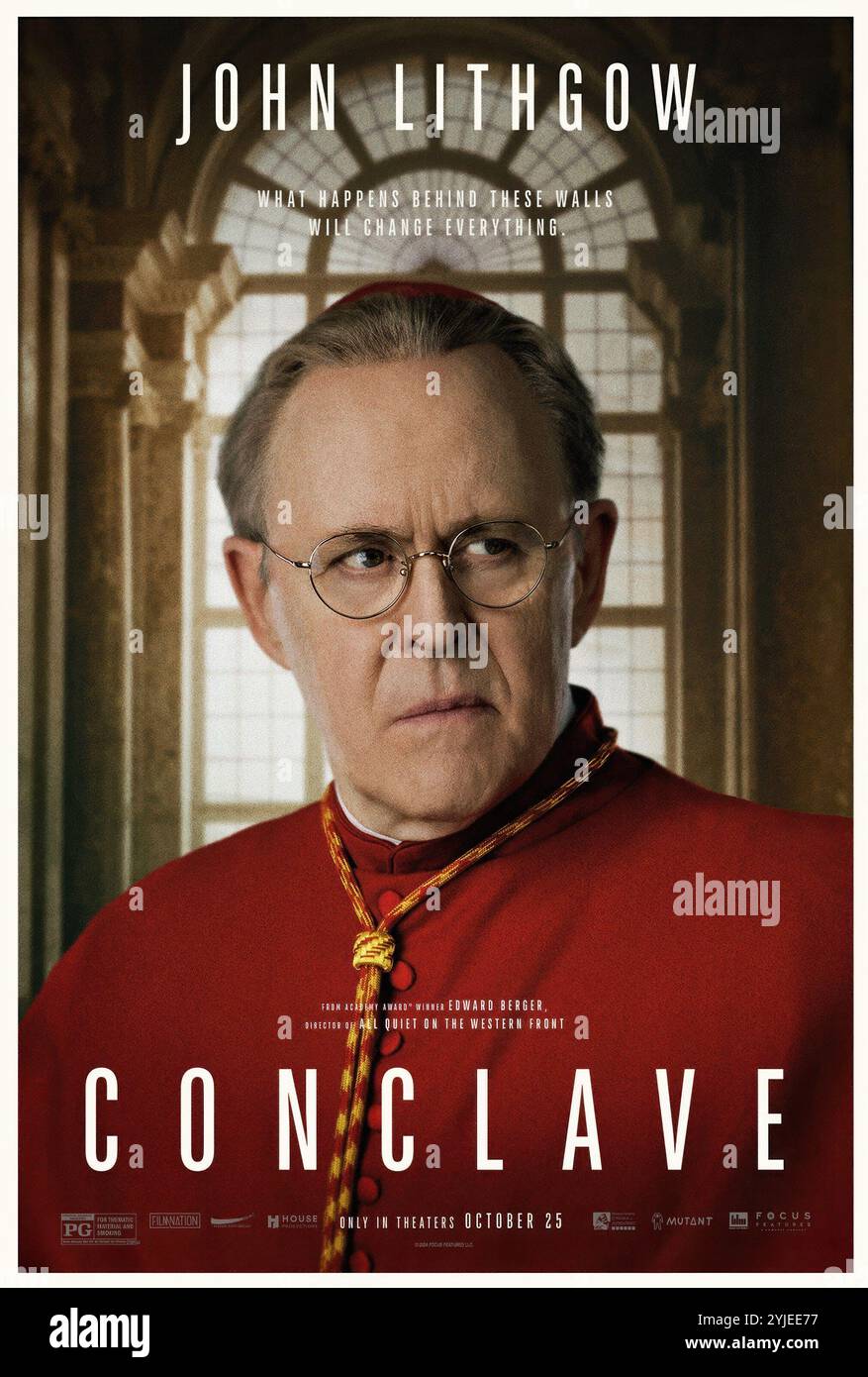 CONCLAVE, US character poster, John Lithgow, 2024. © Focus Features ...