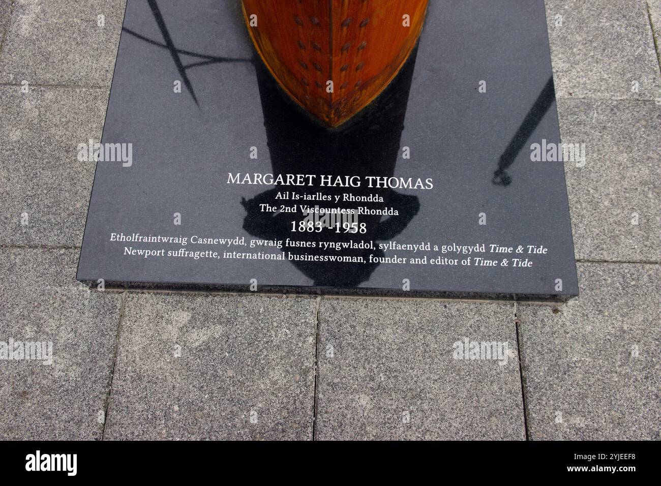 Statue of Lady Rhondda, Margaret Haig Thomas, women’s rights activist ...