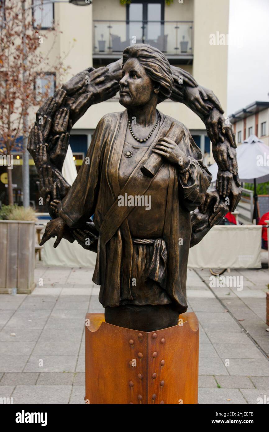 Statue of Lady Rhondda, Margaret Haig Thomas, women’s rights activist ...